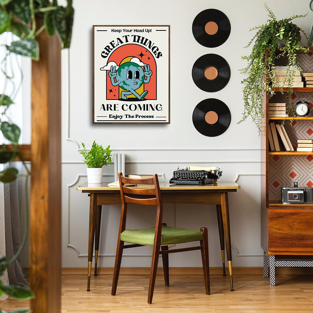 Retro Poster Wall Art Print, Positive Quote Funny Motivational Inspira ...