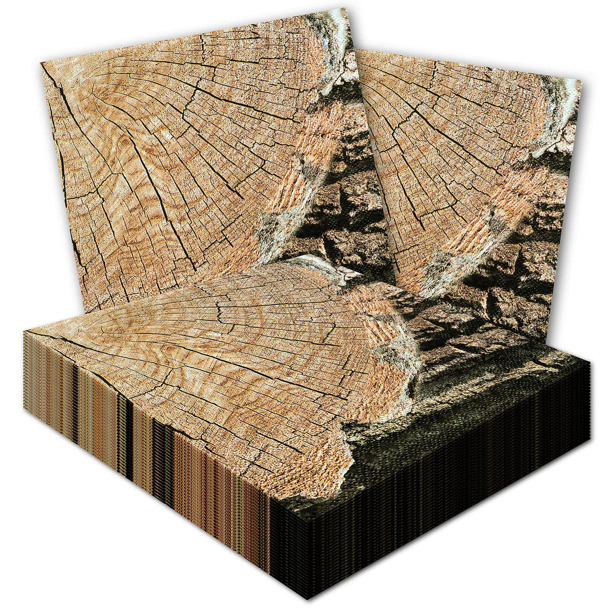 Rustic Tree Camping Napkins - 32 Pack Woodsy Napkins For Parties & Din ...