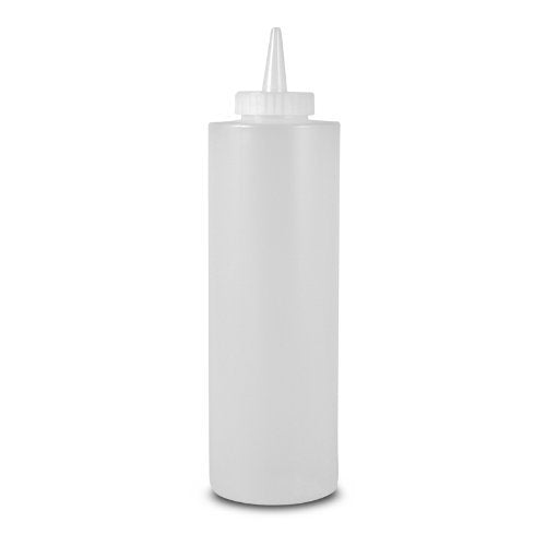 Set of 6 -- 24 Ounce Large Clear Squeeze Bottle Condiment Squeeze Bott ...