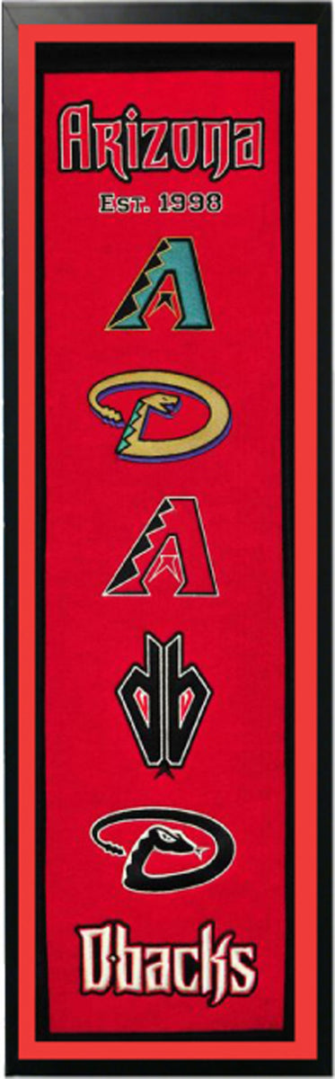 Arizona Diamondbacks Logo History Felt Banner 14 x 37 – Homenkitchenshop