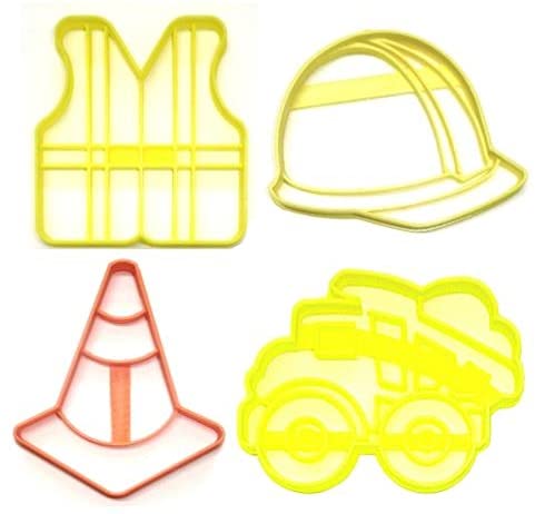 Yngllc Construction Worker Equipment Safety Gear Set Of 4 Cookie Cutte ...