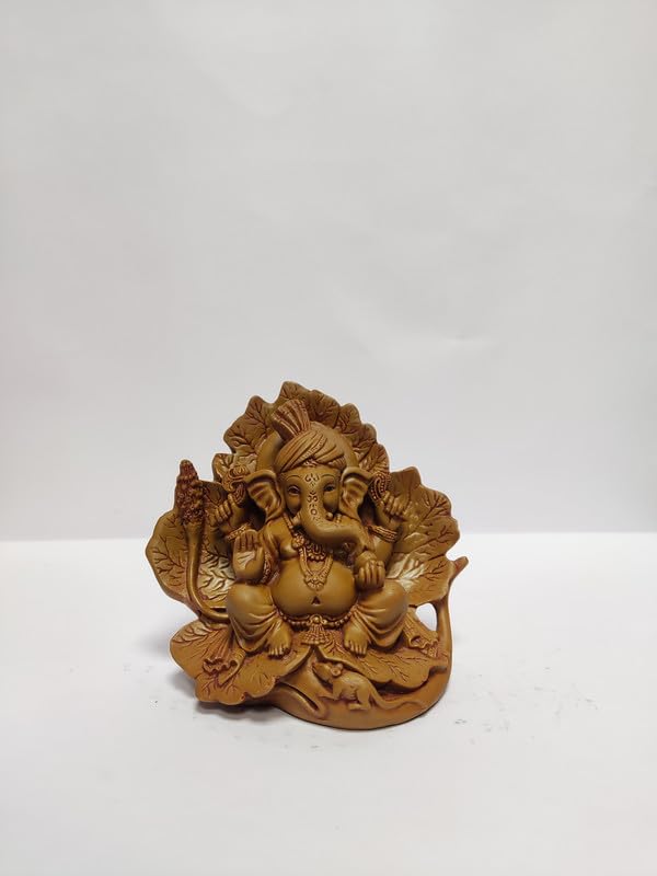 Pratima Wooden Finish Jaswanti Polyresin Ganesh Idol|Vinayaka Statue|G ...