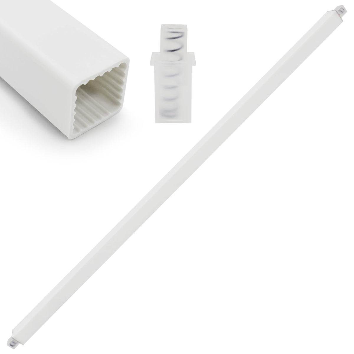Earthtec Replacement Towel Bar 24'' Rod Spring Loaded Ends Durable Pla ...
