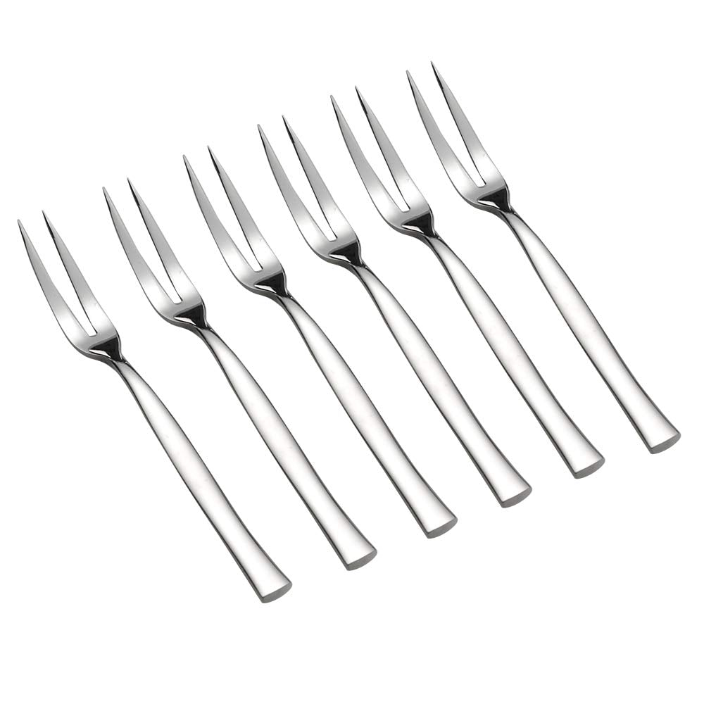 Idotry 8-Piece Stainless Steel 2-Prong Appetizer Forks, Small Forks, F ...