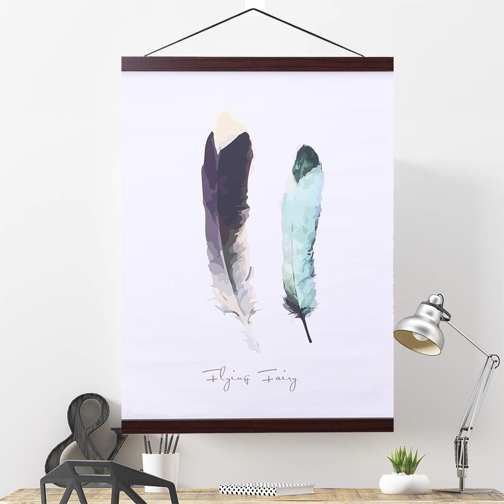 Ywlake Magnetic Poster Hanger, 17X24 17X11 17X22 Poster Frame Wood Woo ...