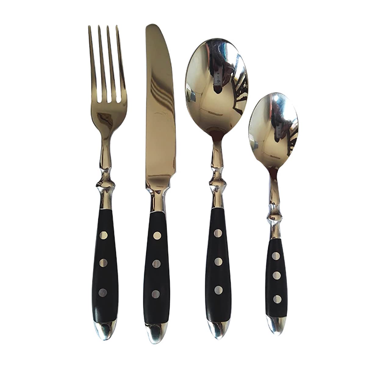 Ikxo 24 Pieces Black Silverware Set, Black Flatware Set, Food-Grade St ...