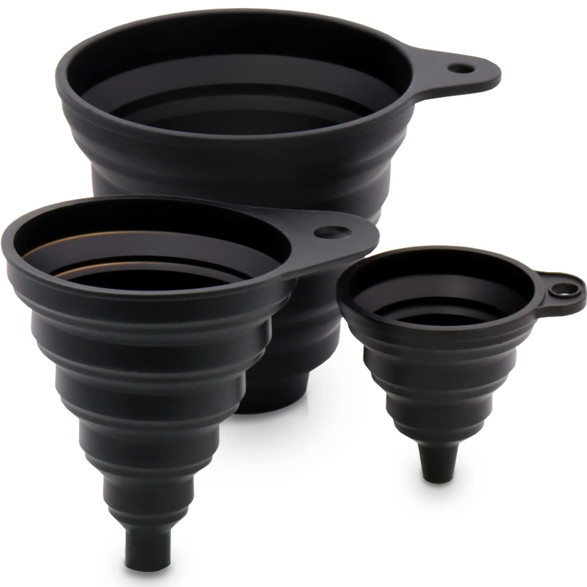 3 Sizes Of Kitchen Funnel Set, Food Grade Funnels For Filling Bottles ...
