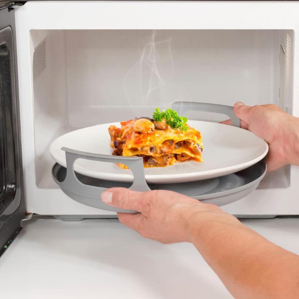 Handy Gourmet Microwave Cool Caddy W/ Handles - Carrying Tray For Bowl ...