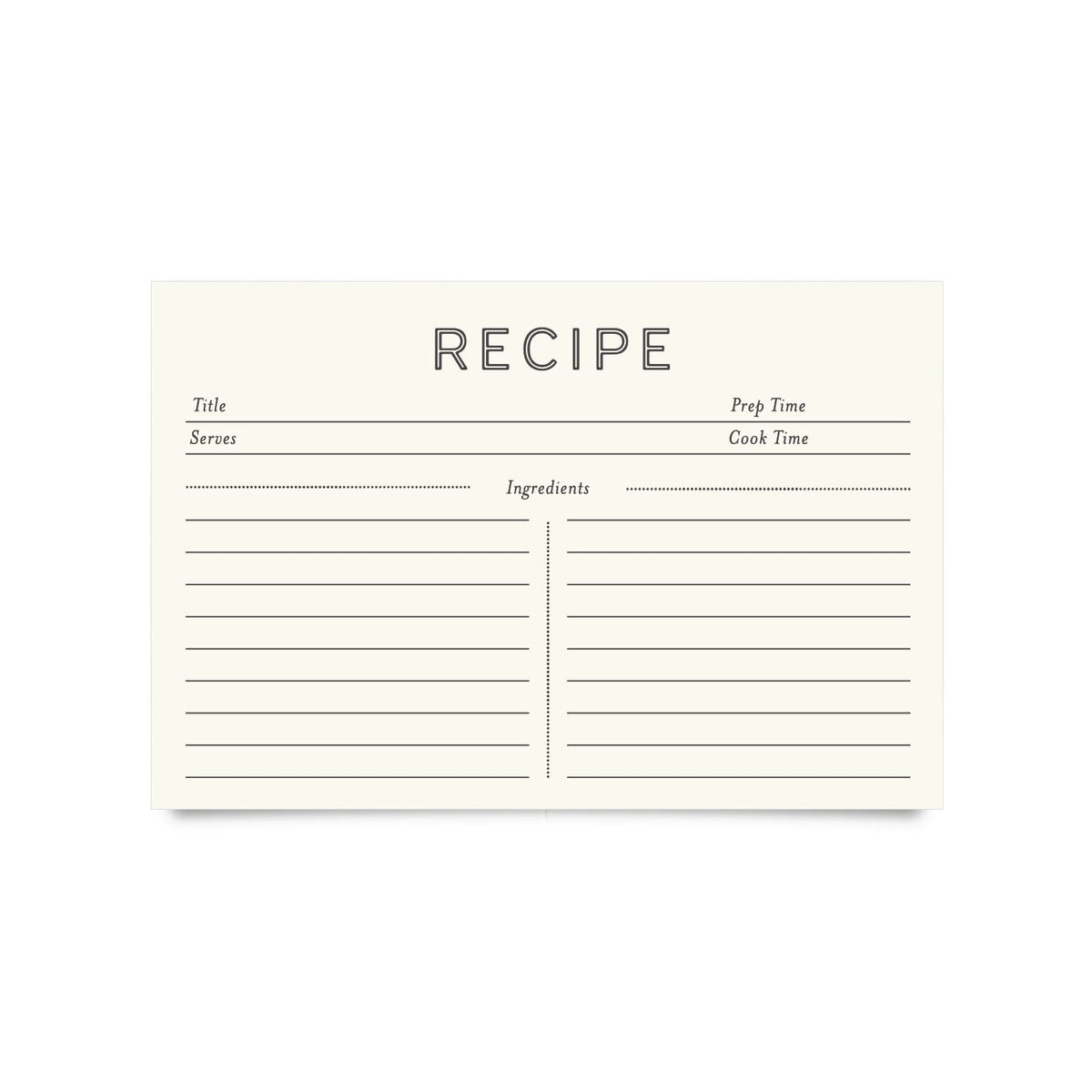 Jot & Mark Recipe Cards 4X6 Inches Blank Double Sided, 50 Count (Moder ...