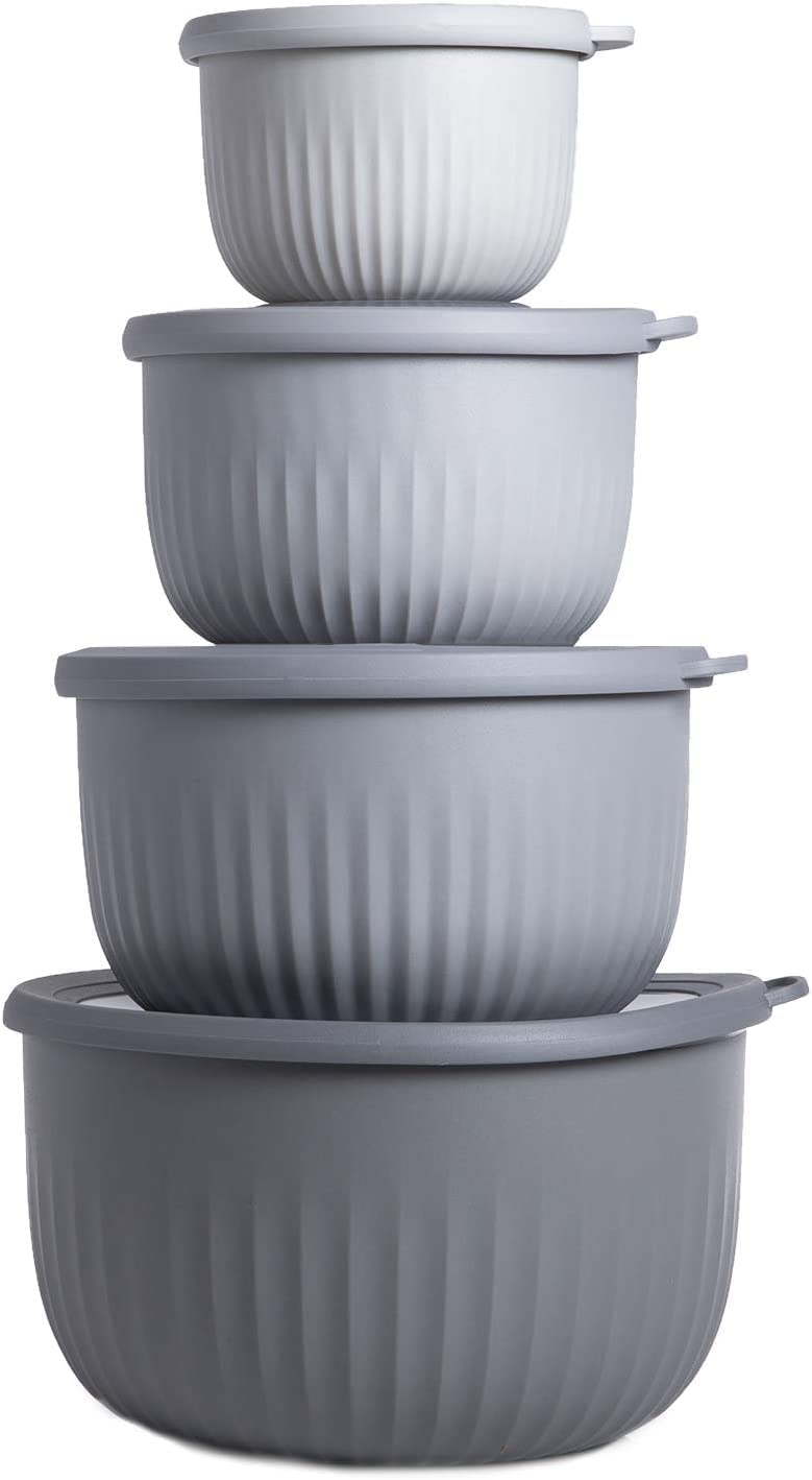 Cook With Color Prep Bowls With Lids- Deep Mixing Bowls Nesting Plasti ...