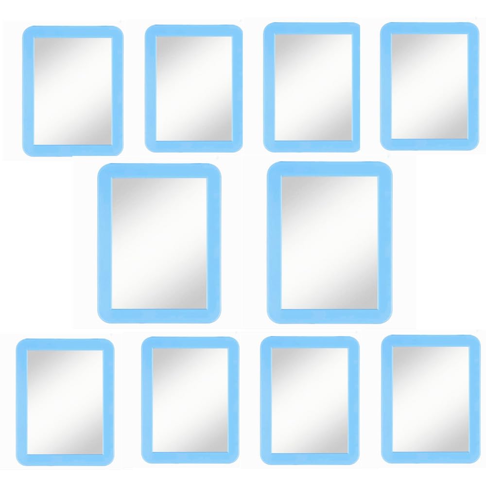 Mpowtech 10 Pack Blue Magnetic Locker Mirror,5 X 7 Iocker Mirror ...