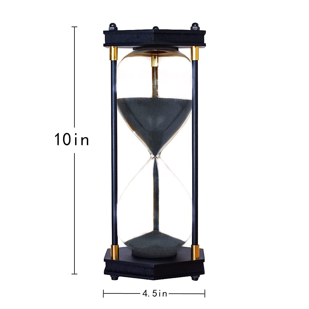 Large Hourglass Timer 60 Minute, Decorative Hexagon Frame Sandglass Wi ...