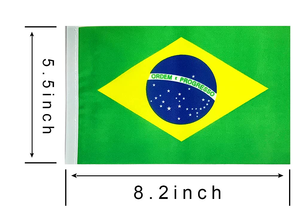 Zxvzyt Brazil Brazilian Flag Banner String,Small Mini Brazil Pennant F ...