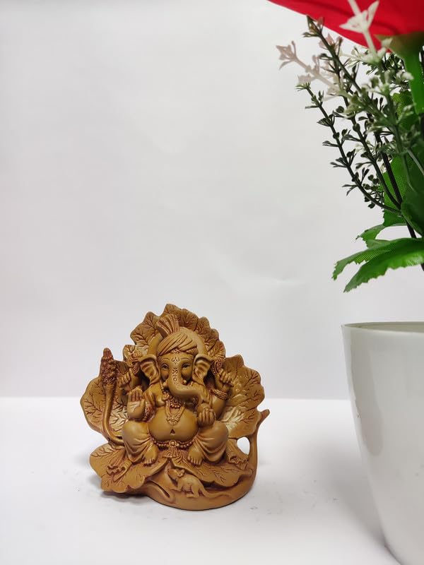 Pratima Wooden Finish Jaswanti Polyresin Ganesh Idol|Vinayaka Statue|G ...