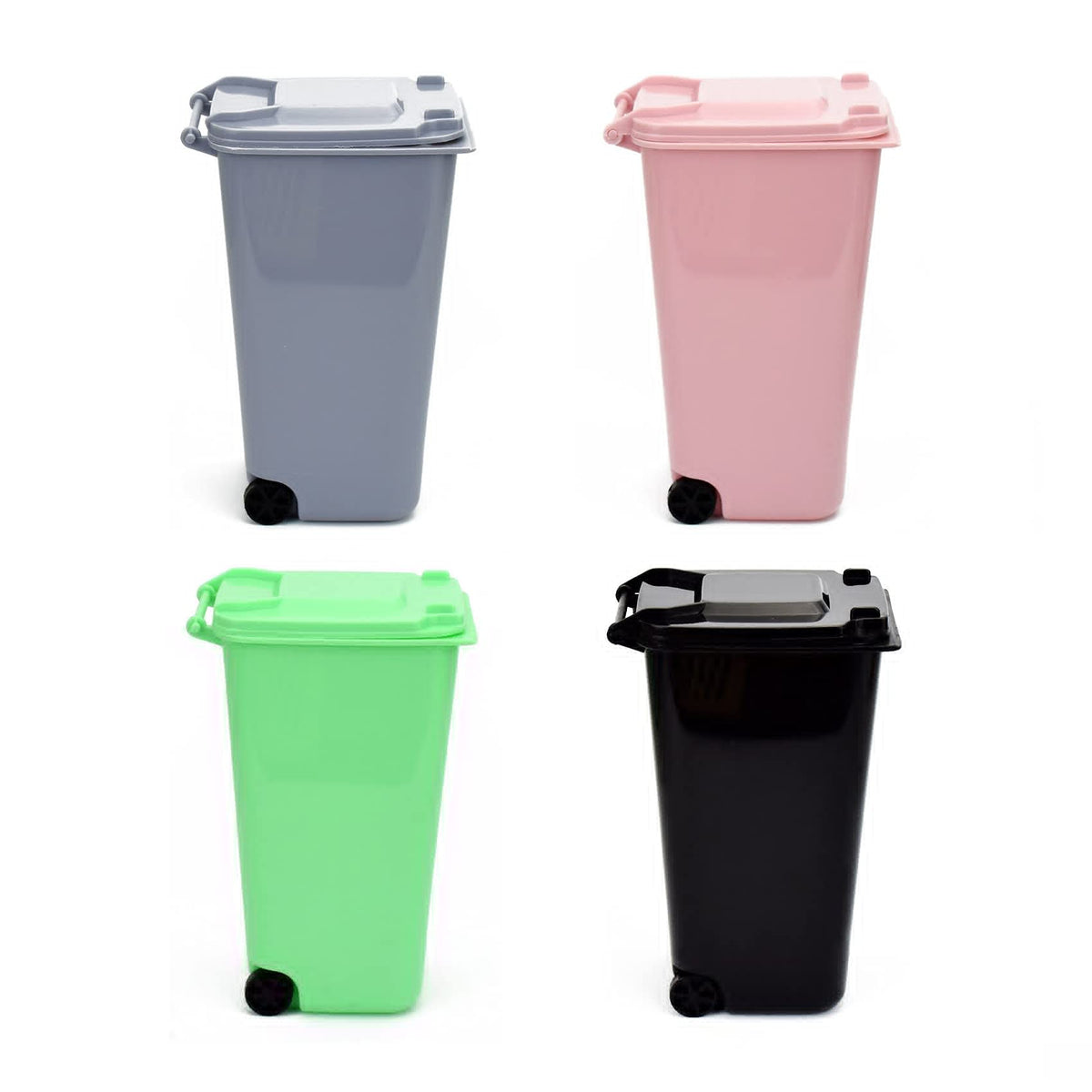 Mini Trash Can With Lid Swing Top Small Trash Can Pen Holder For Car B ...