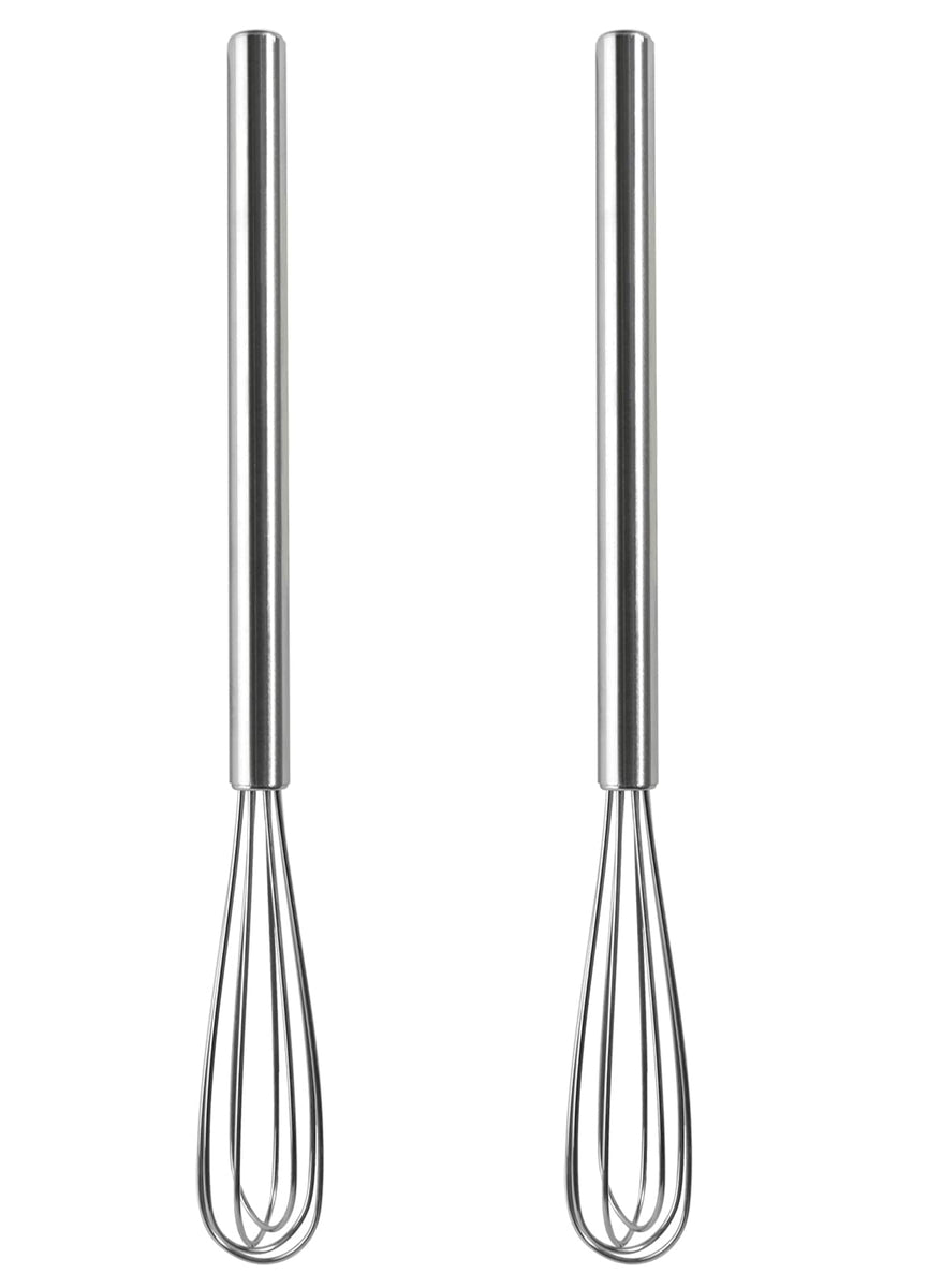 Webake Mini Whisks Set Of 2, Stainless Steel Small Whisks Tiny Balloon ...