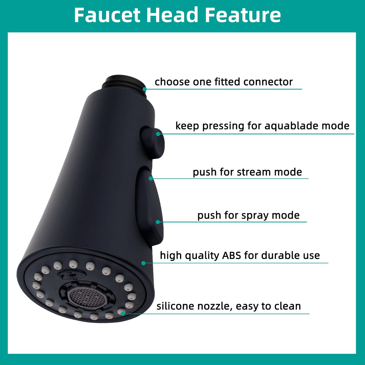 Hygie Rinse Kitchen Faucet Head Replacement, Pull Down Kitchen Faucet ...