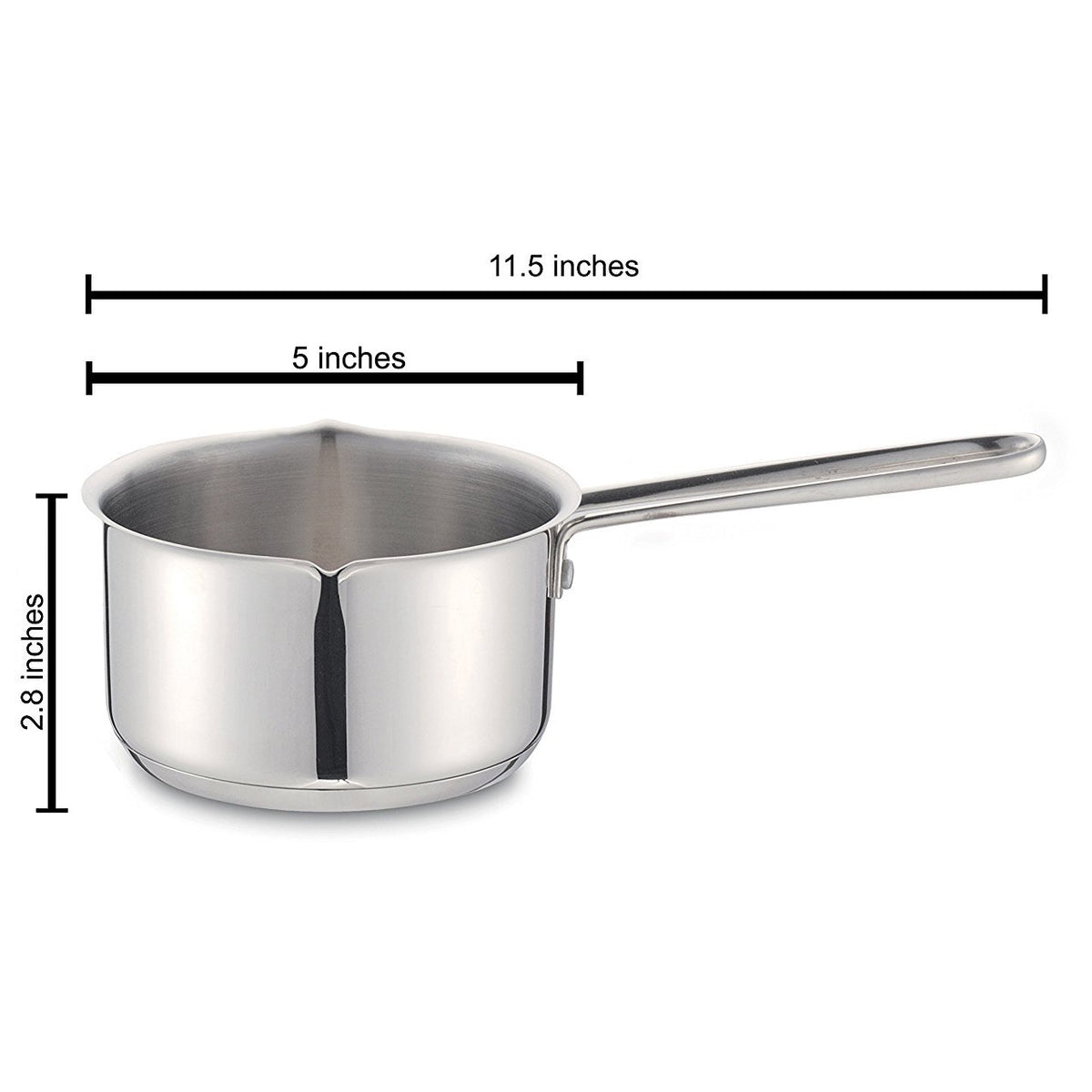 Cuisinox Small Stainless Steel Saucepan With Pour Spout, 3'' X 4.7 ...