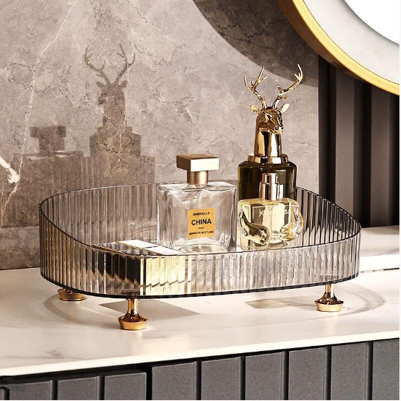 Makeup Perfume Organizer, Bathroom Vanity Tray, Decorative Dresser Tra ...