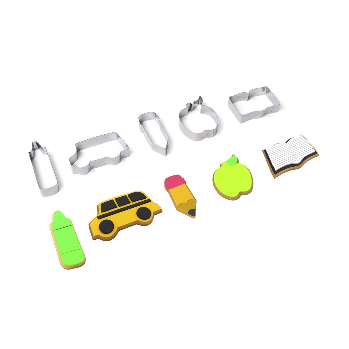 Fox Run Cookie Cutter Set, Back To School Cookie Cutter Set, Pencil, C ...