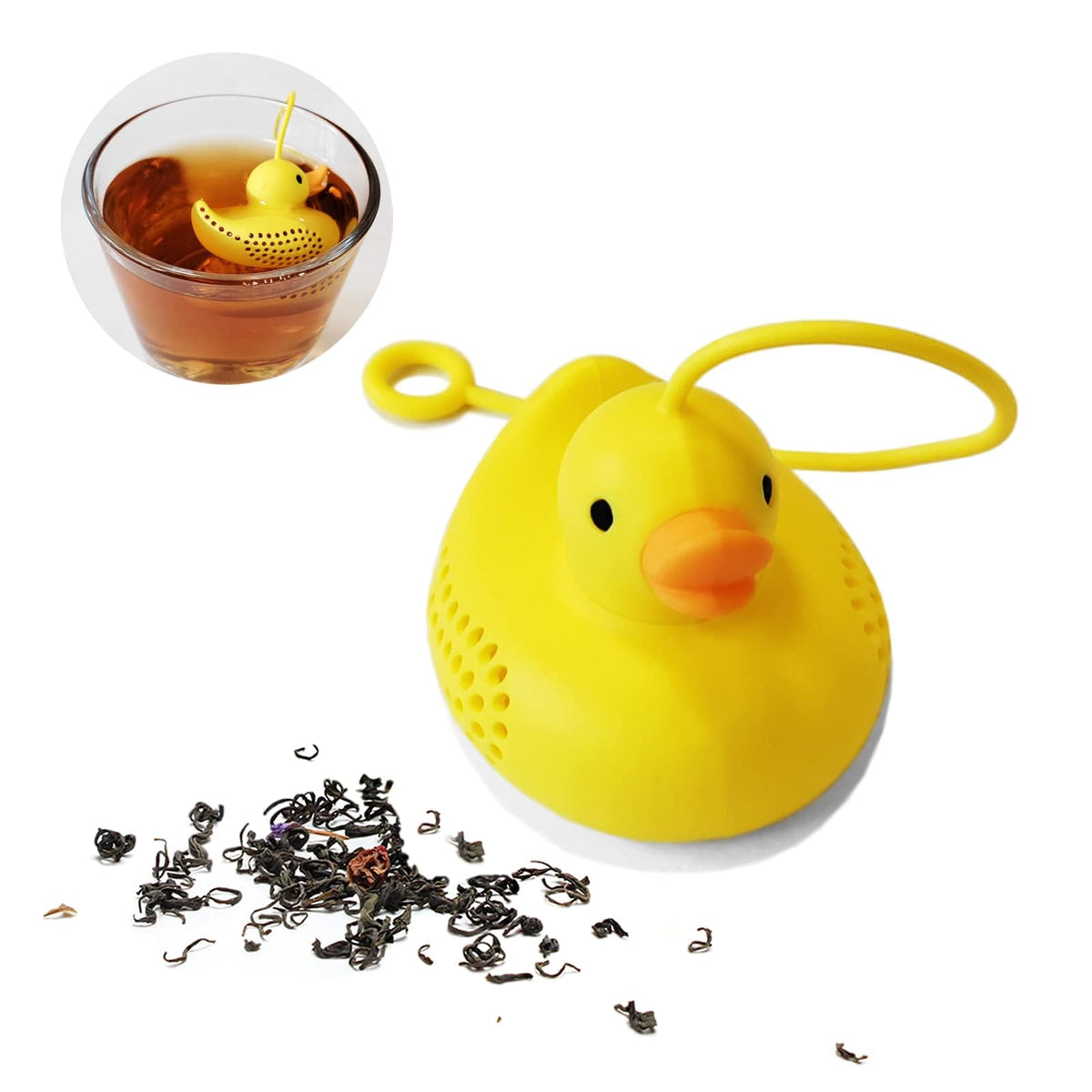 Tea Infusers For Loose Tea Cute Silicone Duckling Tea Infuser, Reusabl ...