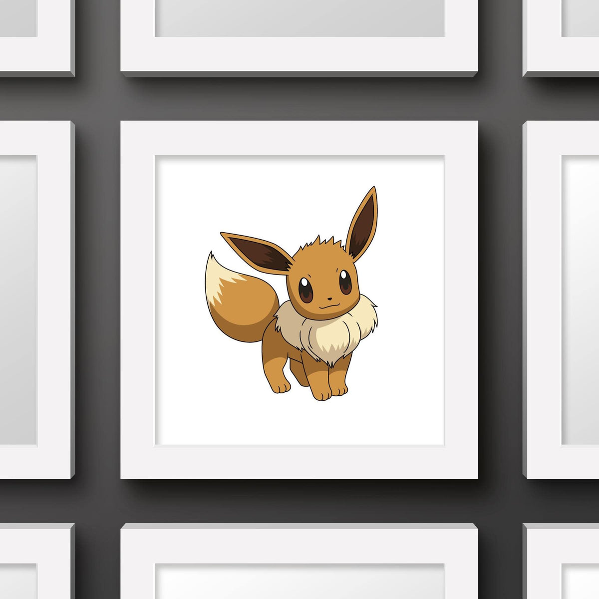 Trends International Gallery Pops Pokemon - Eevee Wall Art, White Fram ...