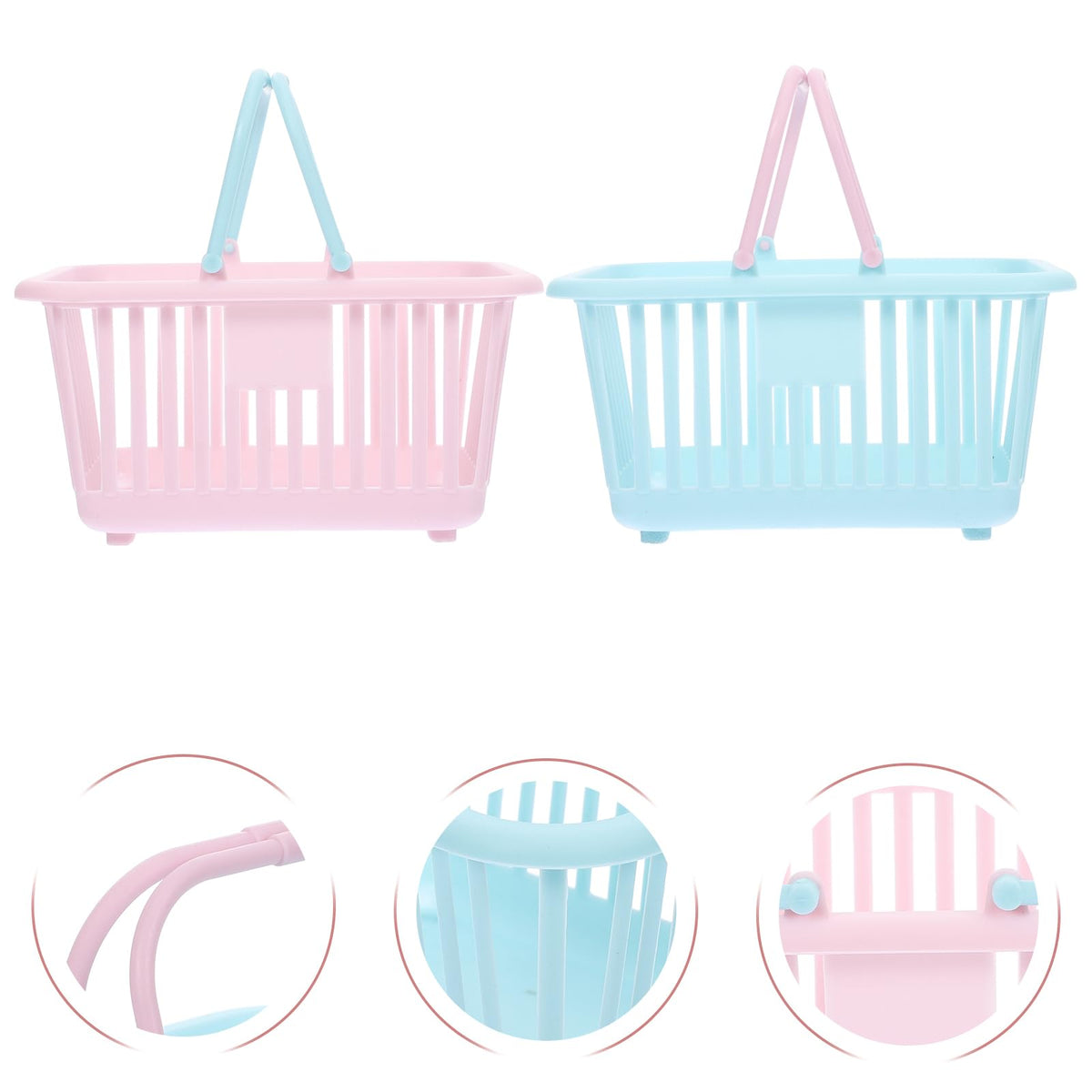 Play Store 4 Pieces Kids Small Shopping Basket Mini Plastic Grocery Ba ...