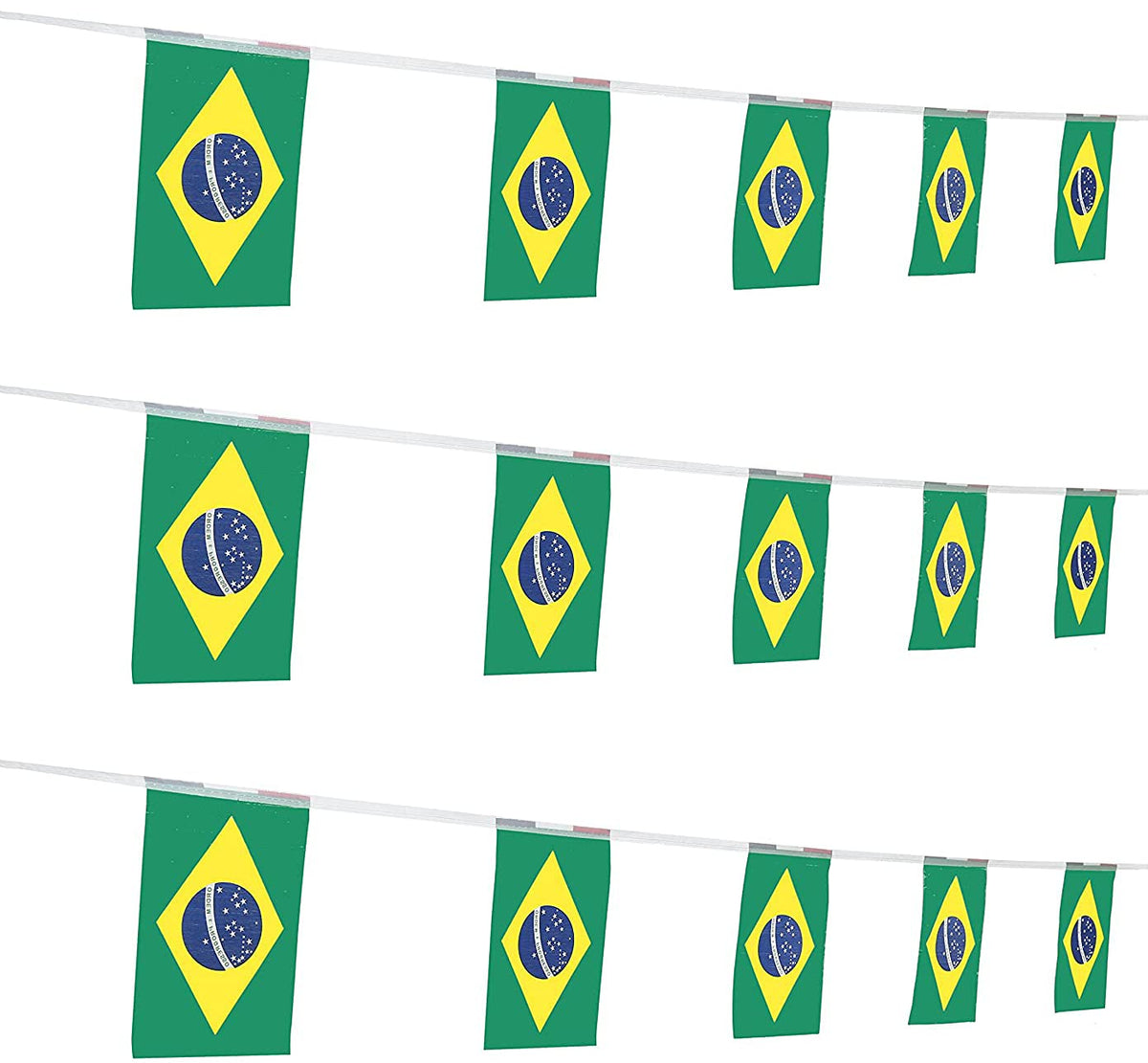Zxvzyt Brazil Brazilian Flag Banner String,Small Mini Brazil Pennant F ...