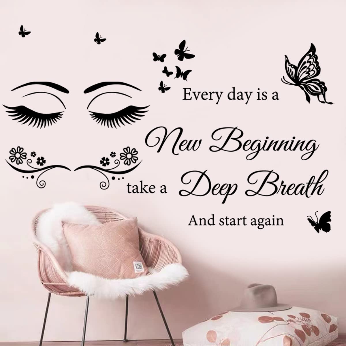 Vinyl Wall Quotes Stickers Every Day is A New Beginning Inspirational ...