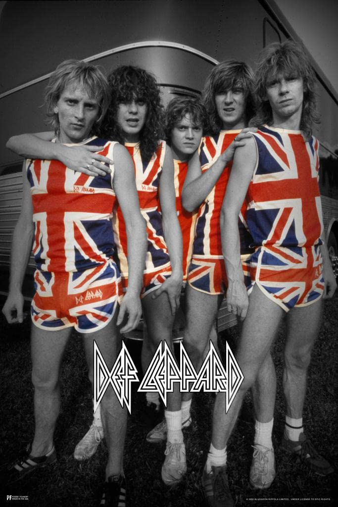 Laminated Def Leppard Poster 80S Aesthetic Rock Band Tapestry Frame Ba ...