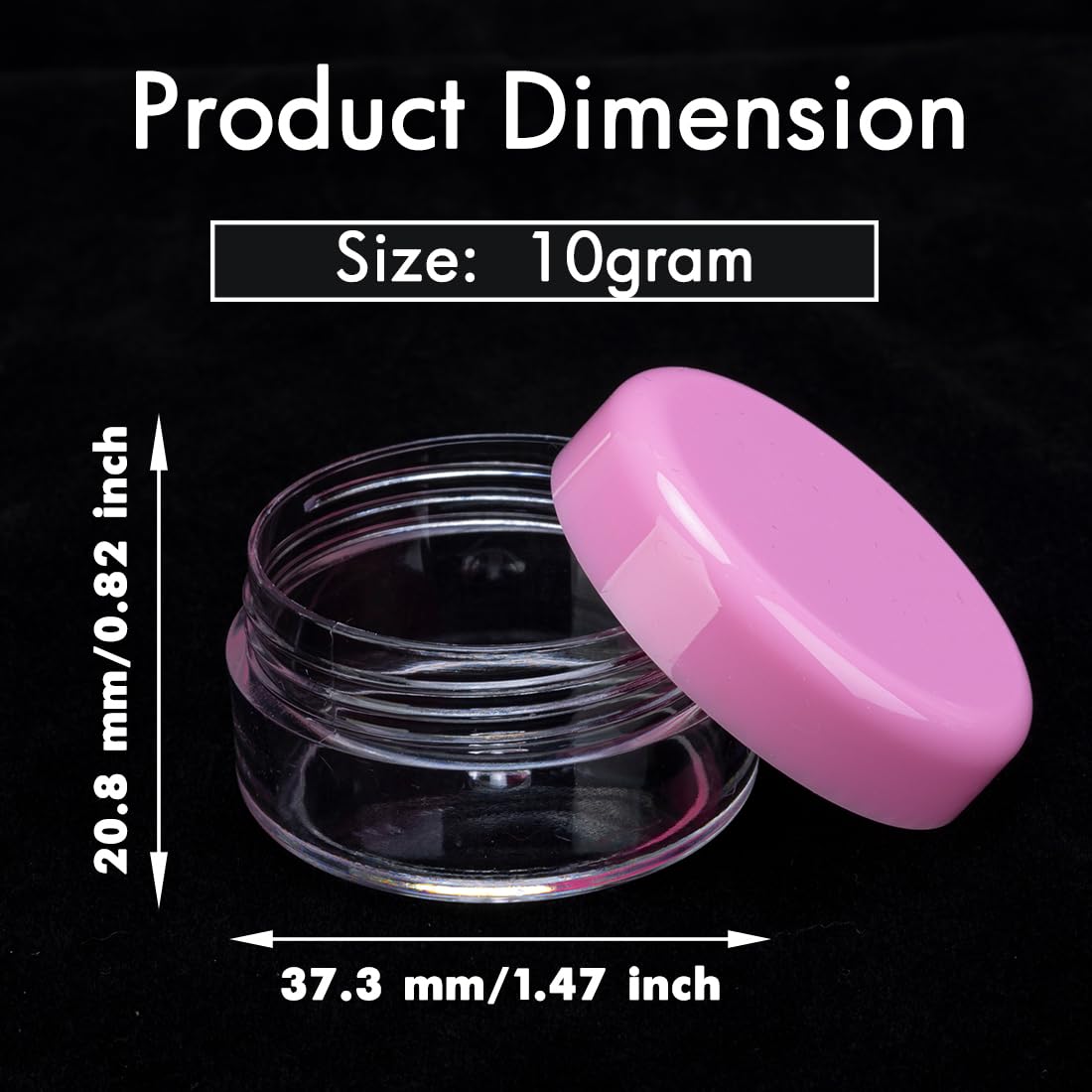 10 Gram 20 Count Sample Containers, Small Plastic Containers With Lids ...