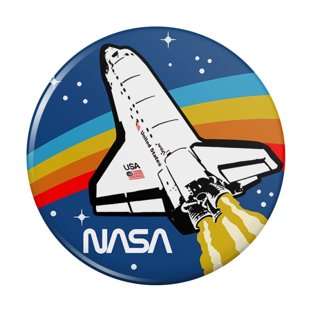 Nasa Logo Over Space Shuttle With Rainbow Kitchen Refrigerator Locker ...