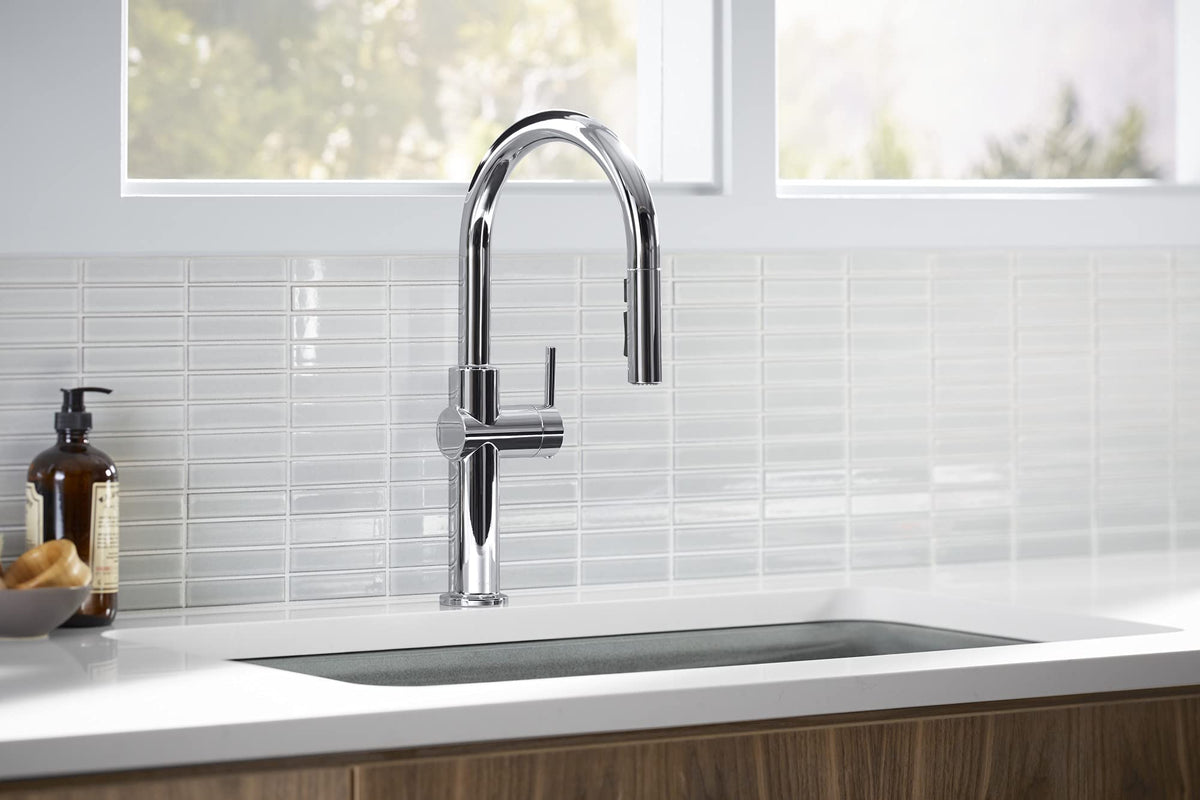 Kohler 22974-Cp Crue Touchless Kitchen Faucet With Pull Down Sprayer ...