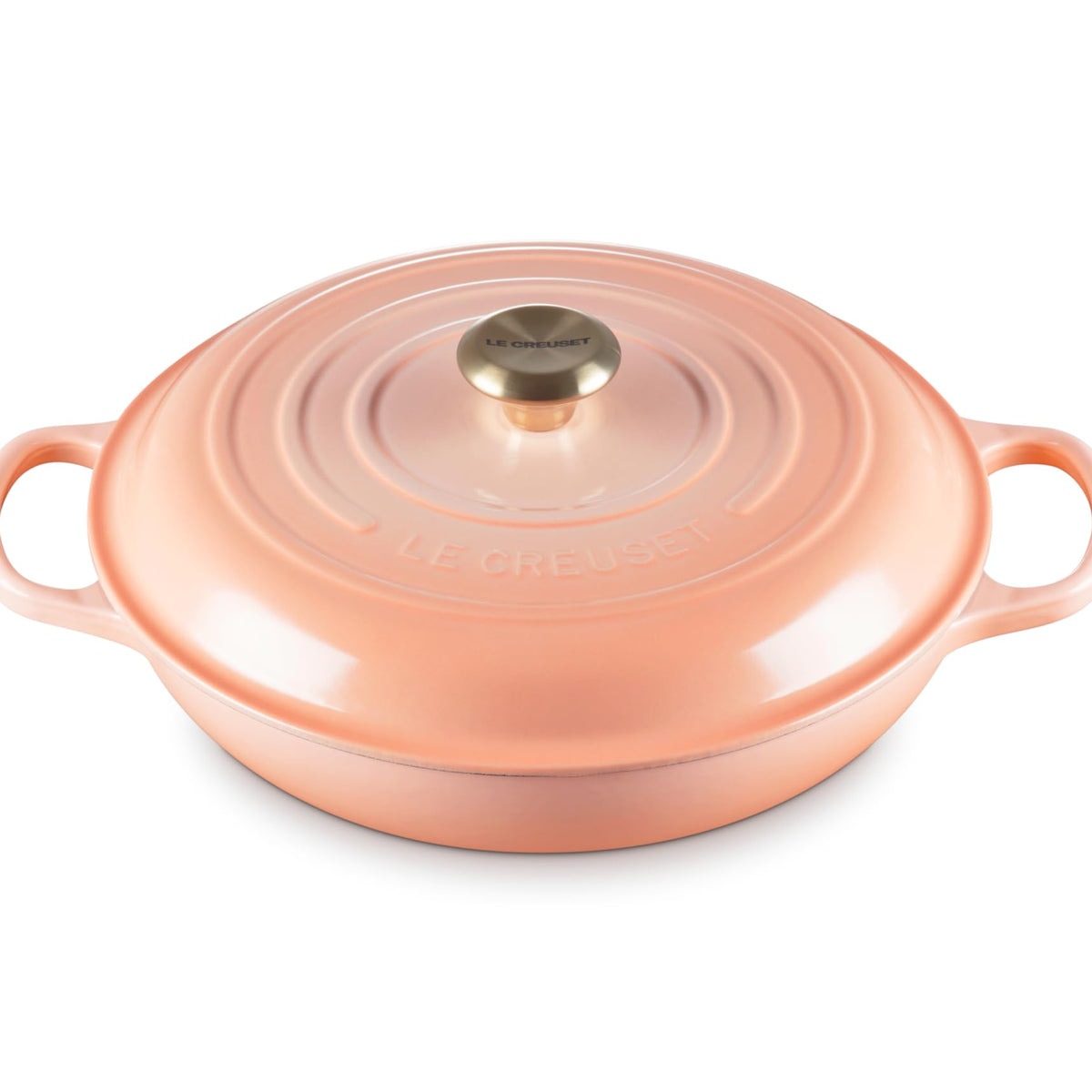Le Creuset Enameled Cast Iron Signature Round Braiser, 3.5Qt. Peche ...