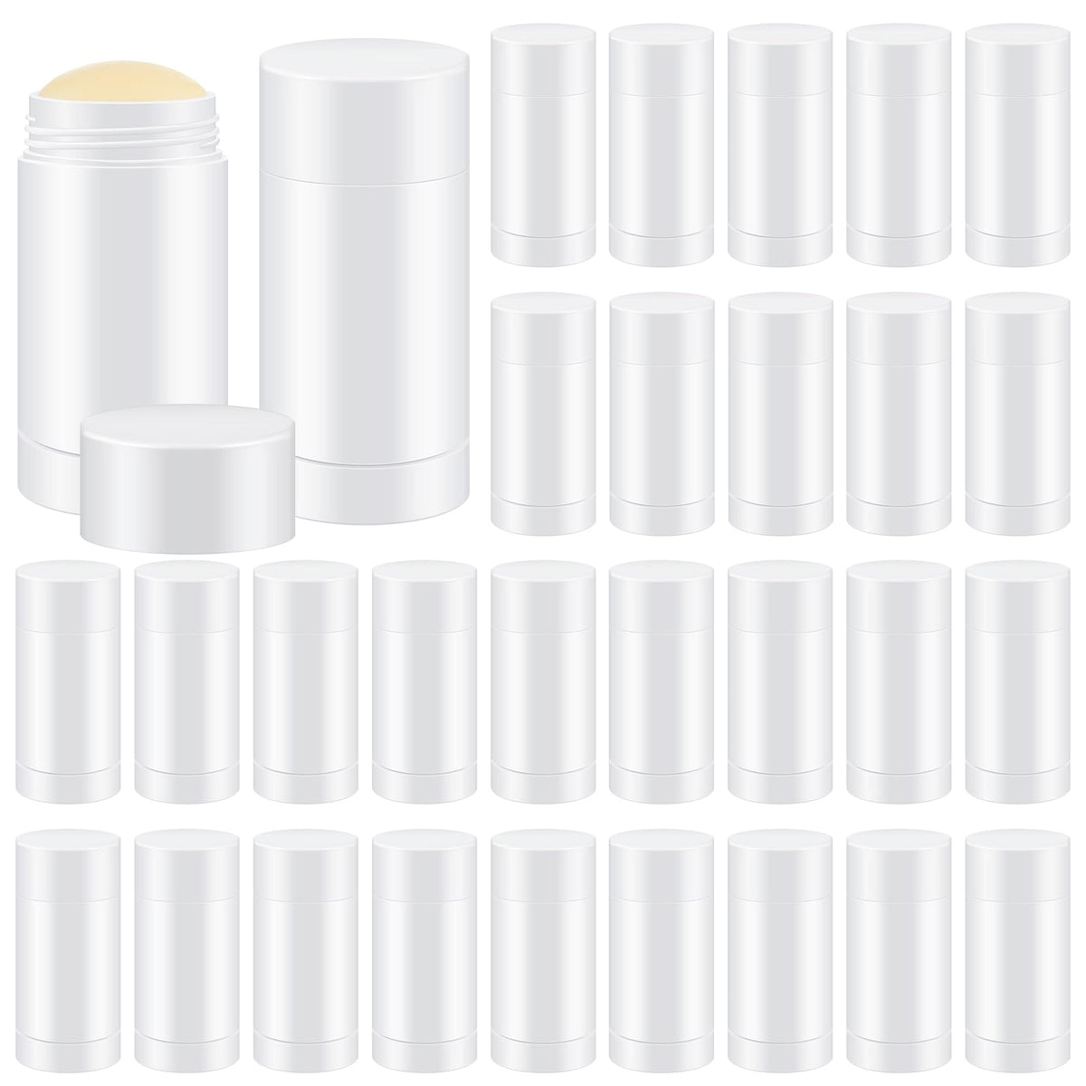 Teenyyou 30 Pcs Empty Deodorant Containers Twist Up Filling Stick ...