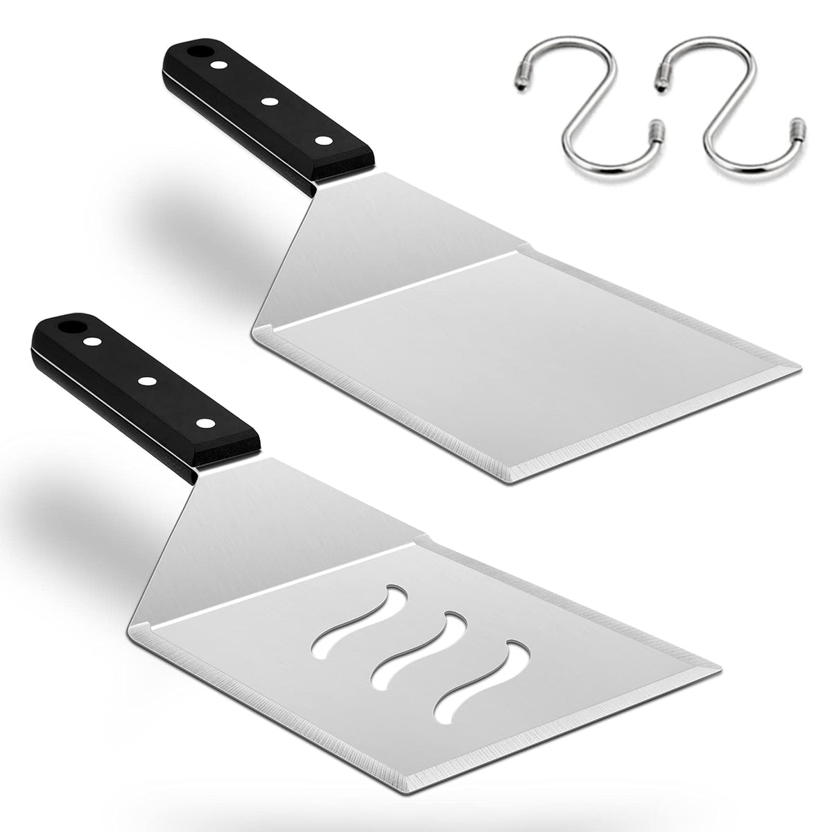 Metal Spatula Set HaSteeL Heavy Duty Stainless Steel Large Griddle Spa ...