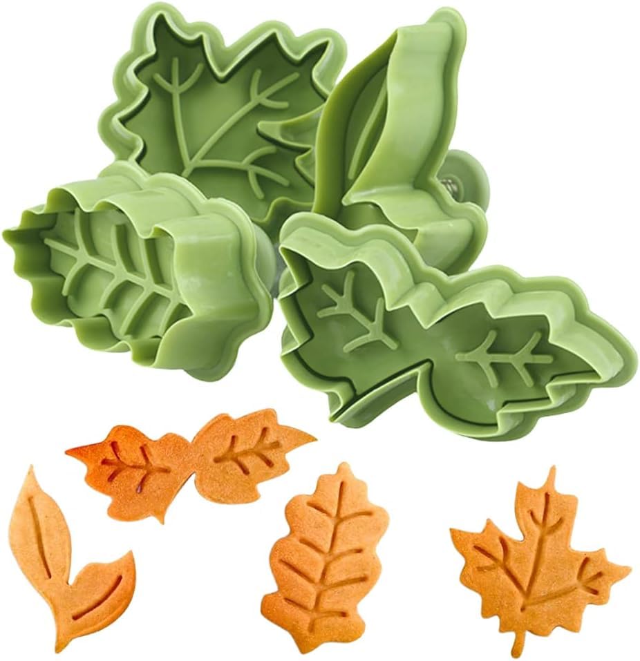 Cake Leaves Baking Pie Crust Mold Cookie Cutters, Pastry/Fondant Stamp ...