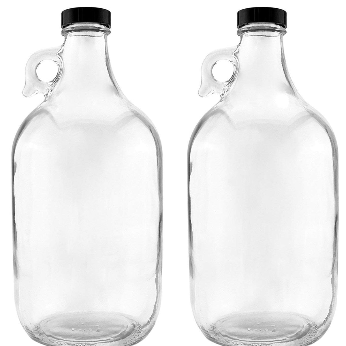 Nicebottles Glass Handled Jugs, Half-Gallon, Clear, Pack Of 2 ...