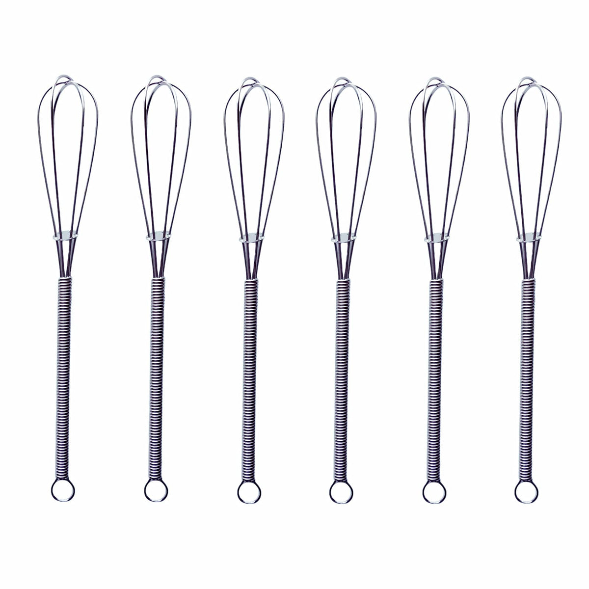 Transun Moo 6 Pcs Small Wire Whisks 7 Inches Mini Stainless Steel Whis ...