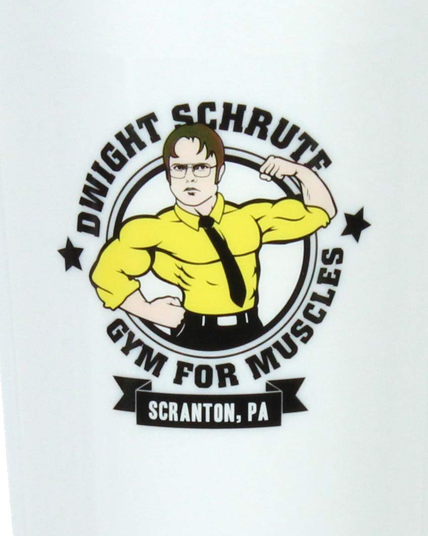 The Office Dwight Schrute Gym For Muscles 20Oz Protein Shaker Bottle ...