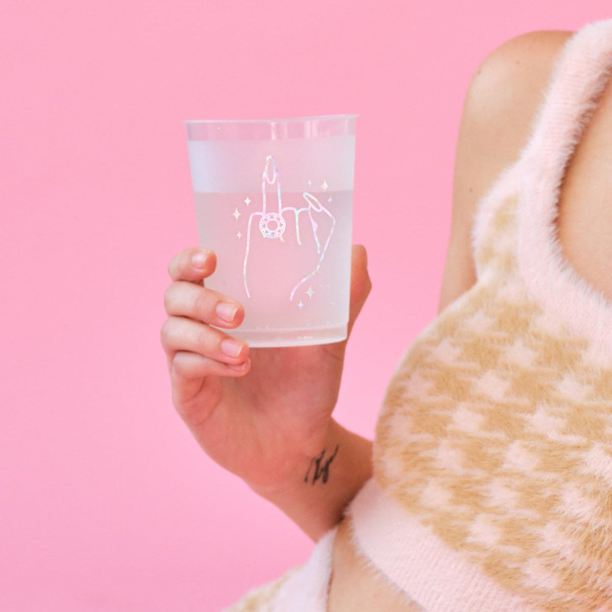 Xo, Fetti Bachelorette Party Ring Finger Reusable Cups - 16 Frost Flex ...