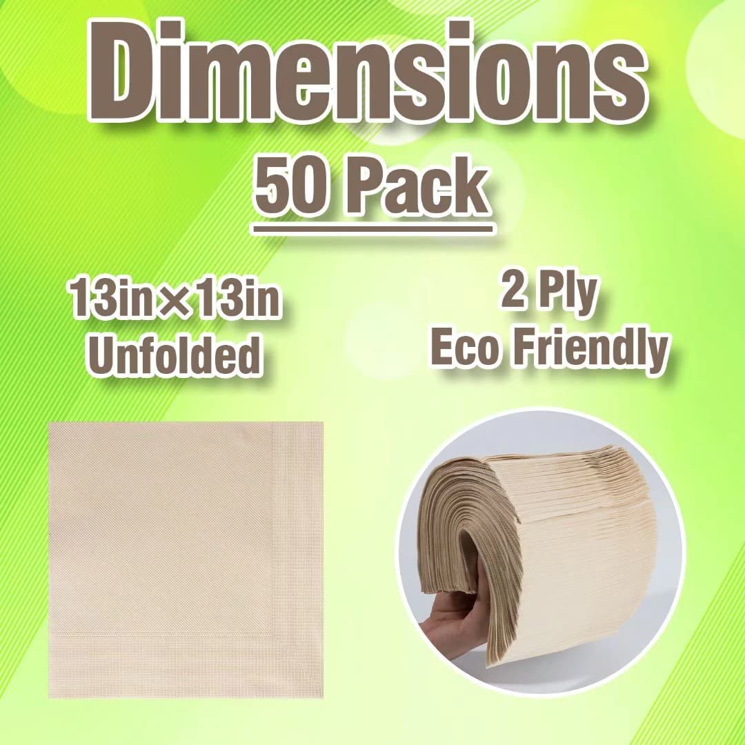 Recycled Post Consumer Napkins Compostable Unbleached Eco Lunch Napkin ...