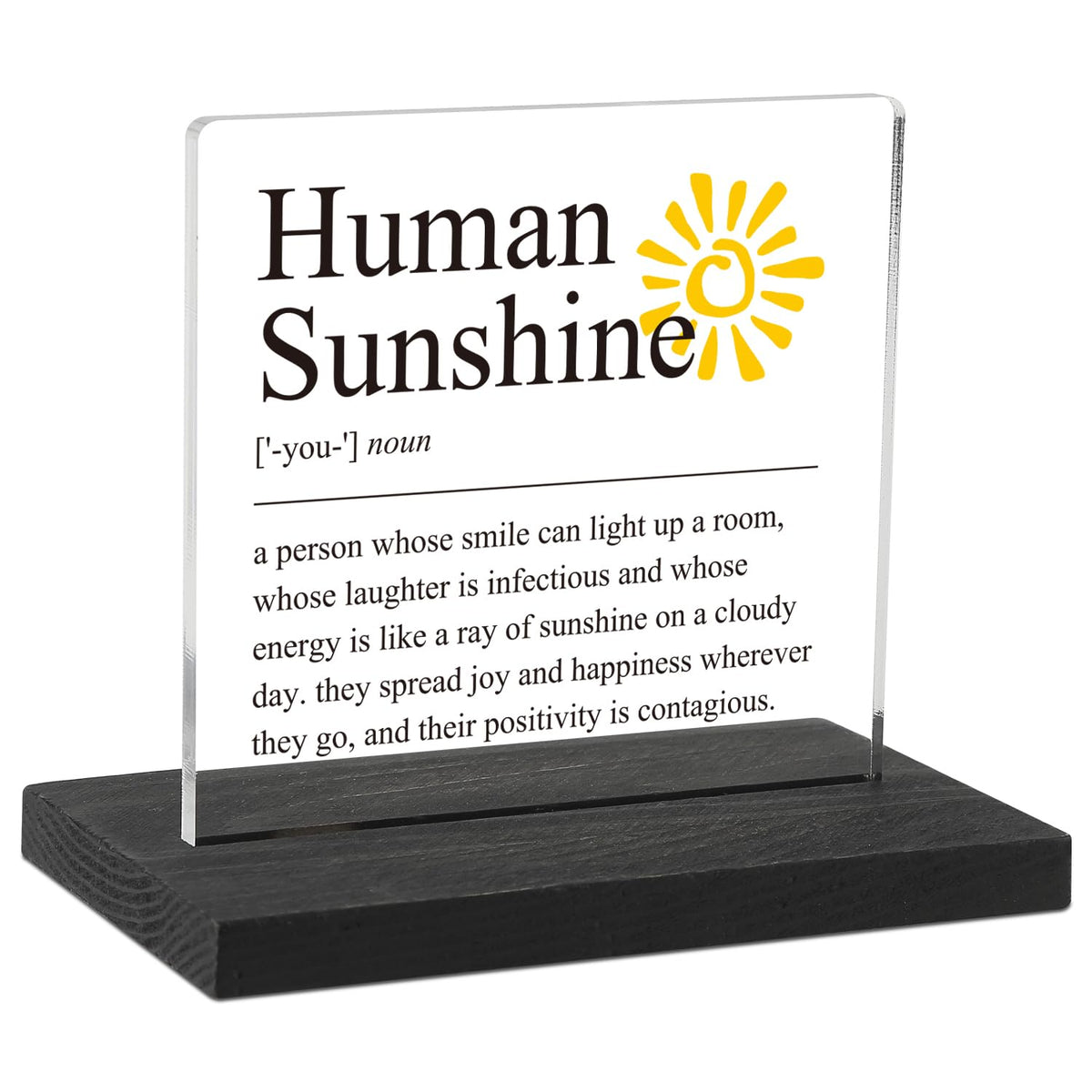 Human Sunshine Definition Office Decor Sign for Cubicle Decor or Desk ...