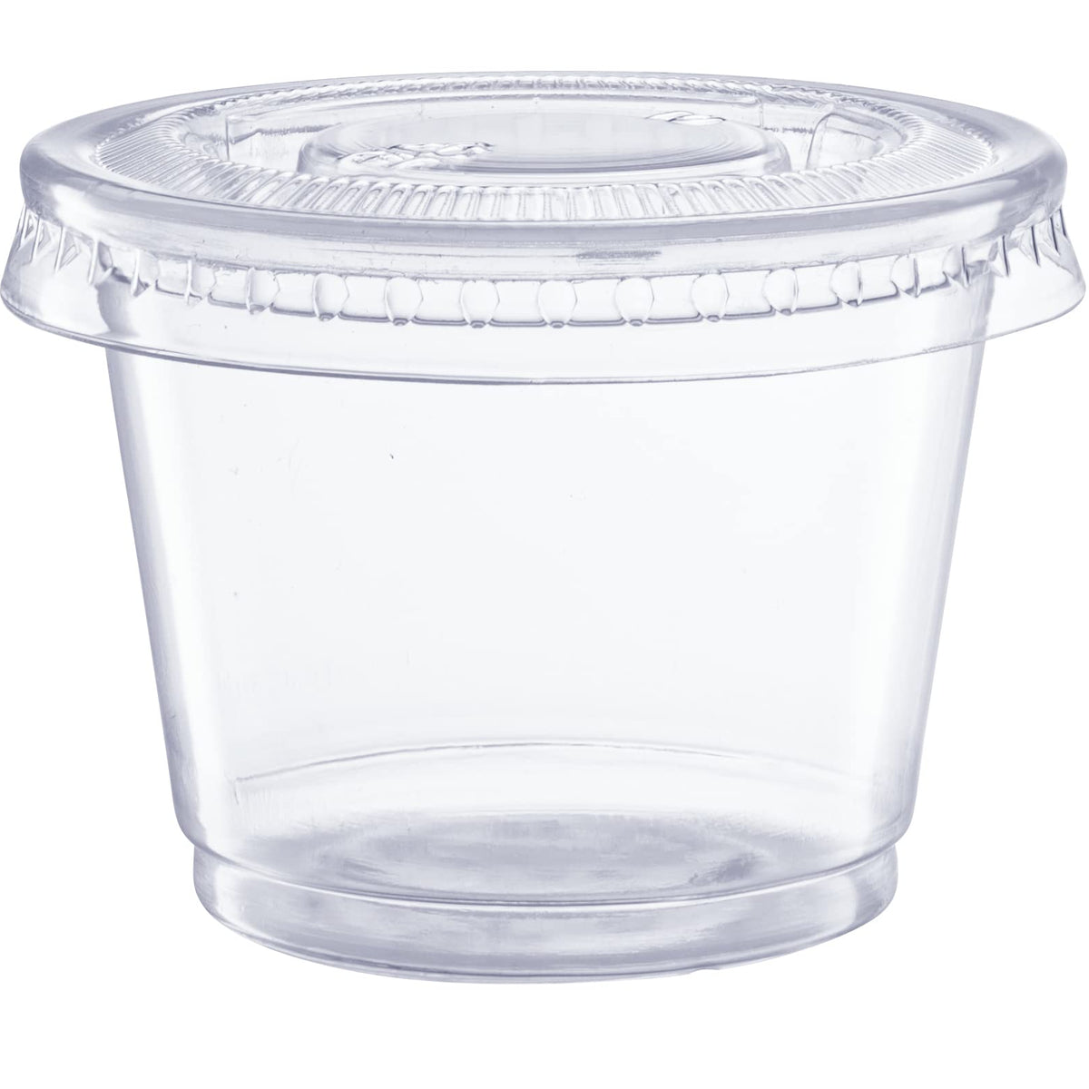 Comfy Package [50 Sets] 1 oz. Plastic Portion Cups With Lids Souffle C ...