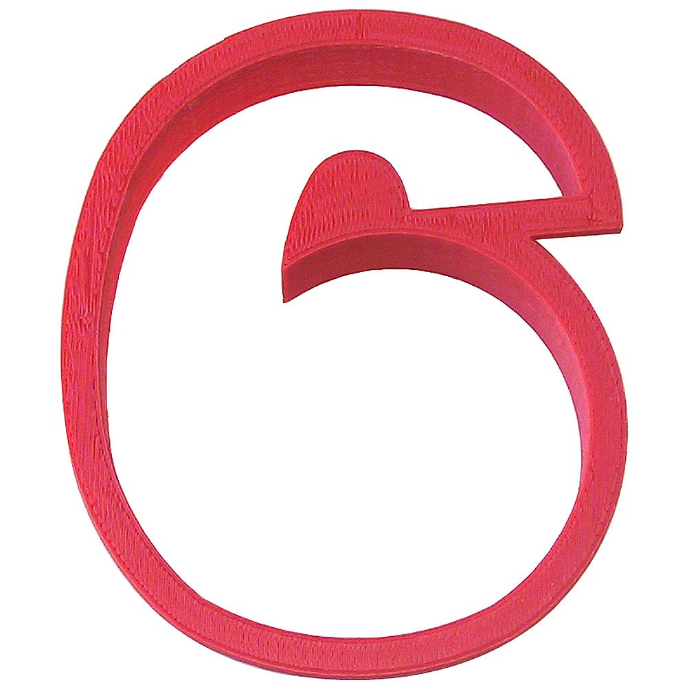 Cookiecuttercom Brand Number Six Cookie Cutter 4 Inch - Hand Made In T ...