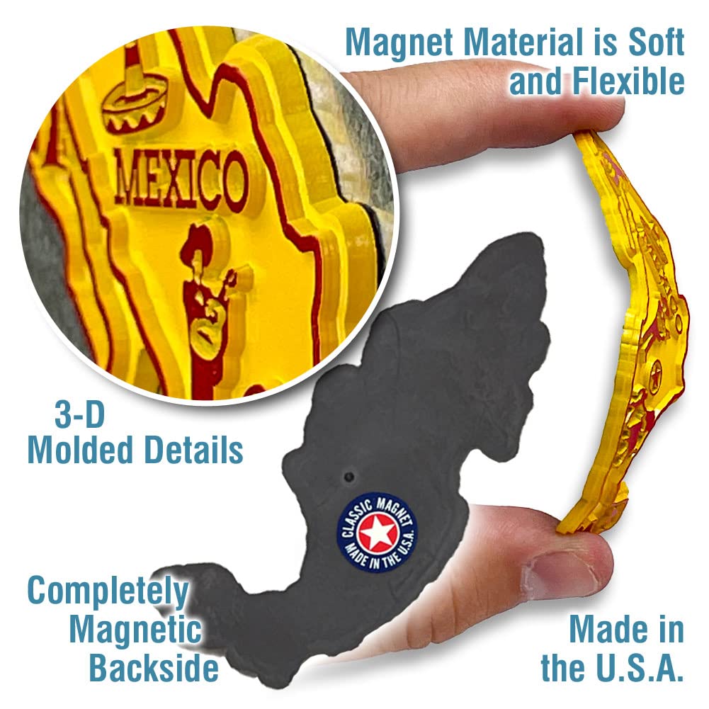 Mexico Small Map Magnet By Classic Magnets, Collectible Souvenirs Made ...