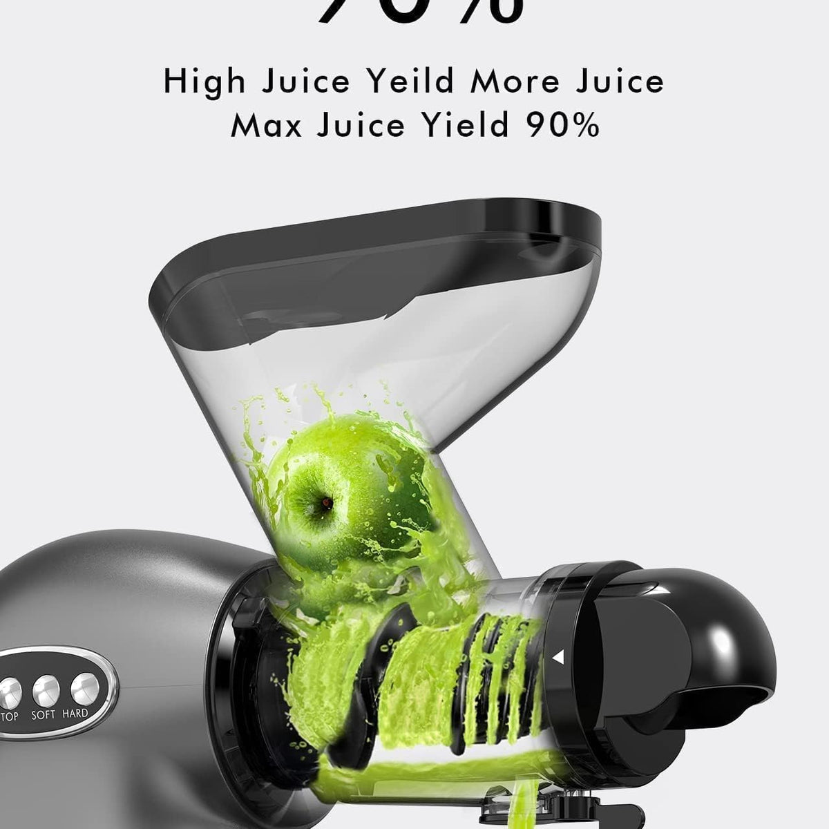 Sifene Cold Press Juicer, 3 Wide Dual Chute Whole Slow Masticating Jui ...