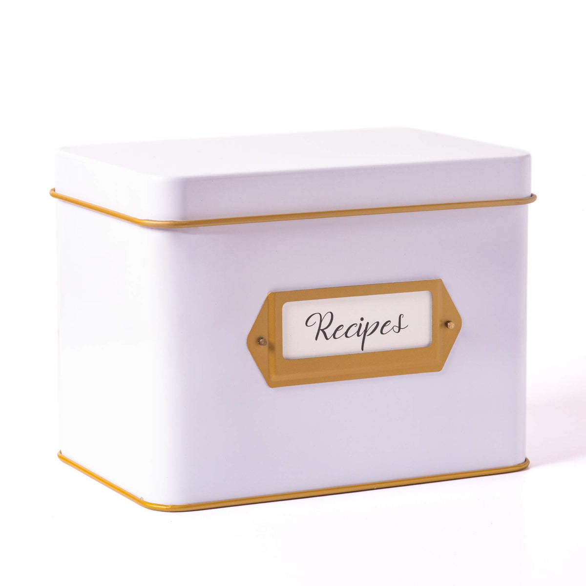 Heart & Berry White Recipe Box With 24 4X6 Recipe Cards And 12 Divider ...