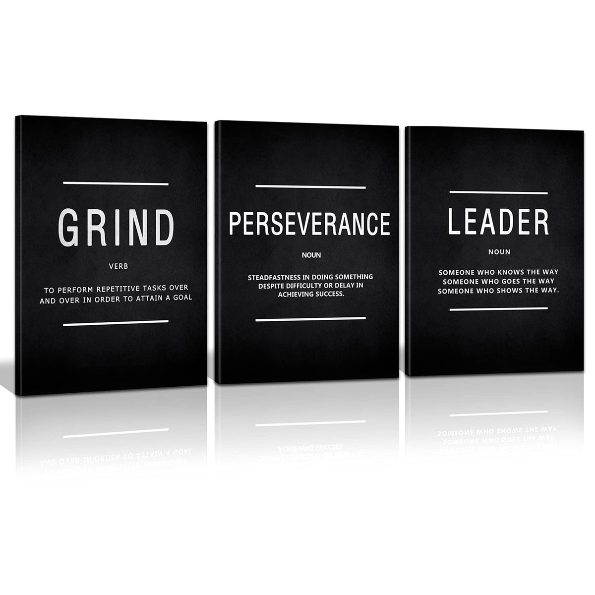 Kawahone Inspirational Grind Wall Art For Home Office Workplace, Perse ...