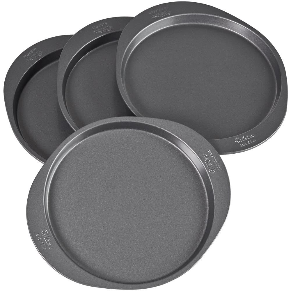 Wilton Easy Layers 4-Piece Layer Cake Pans Set, 8-Inch, Steel ...